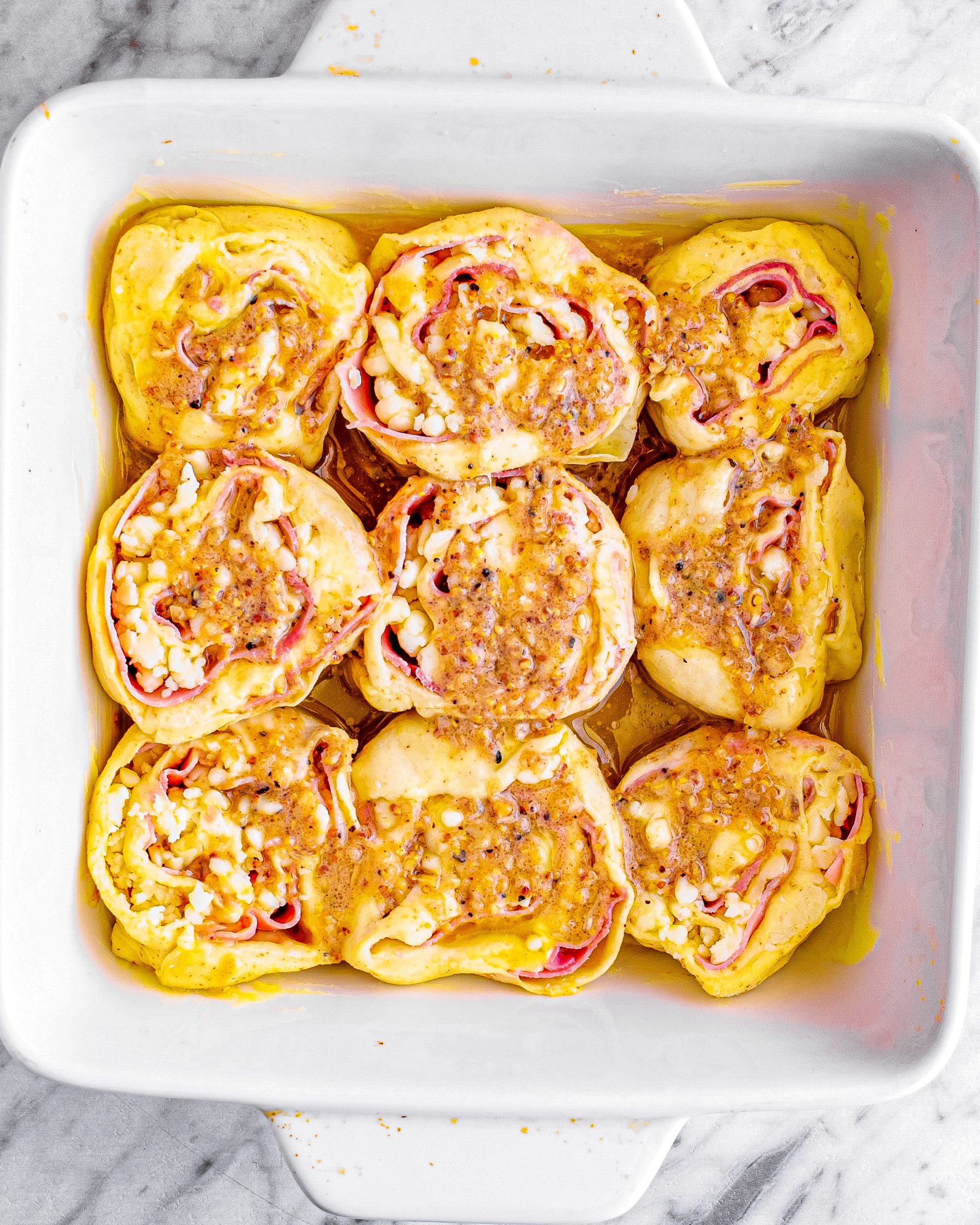 Baked Ham and Cheese Rolls - CheekyKitchen