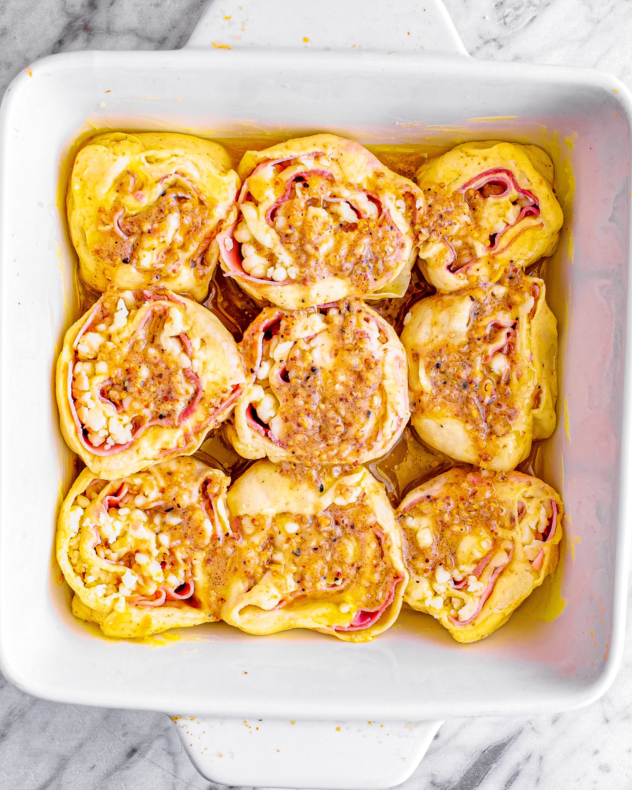 Baked Ham and Cheese Rolls - CheekyKitchen
