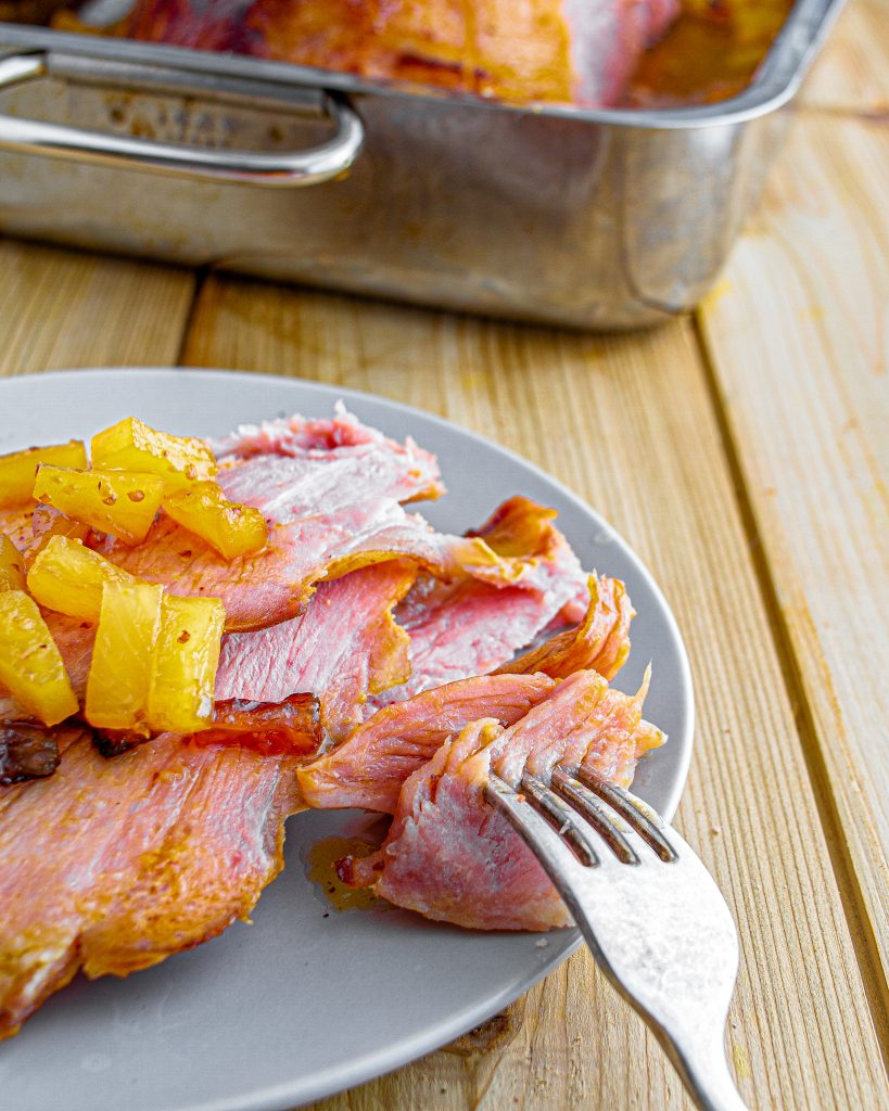 Brown Sugar Pineapple Baked Ham - CheekyKitchen