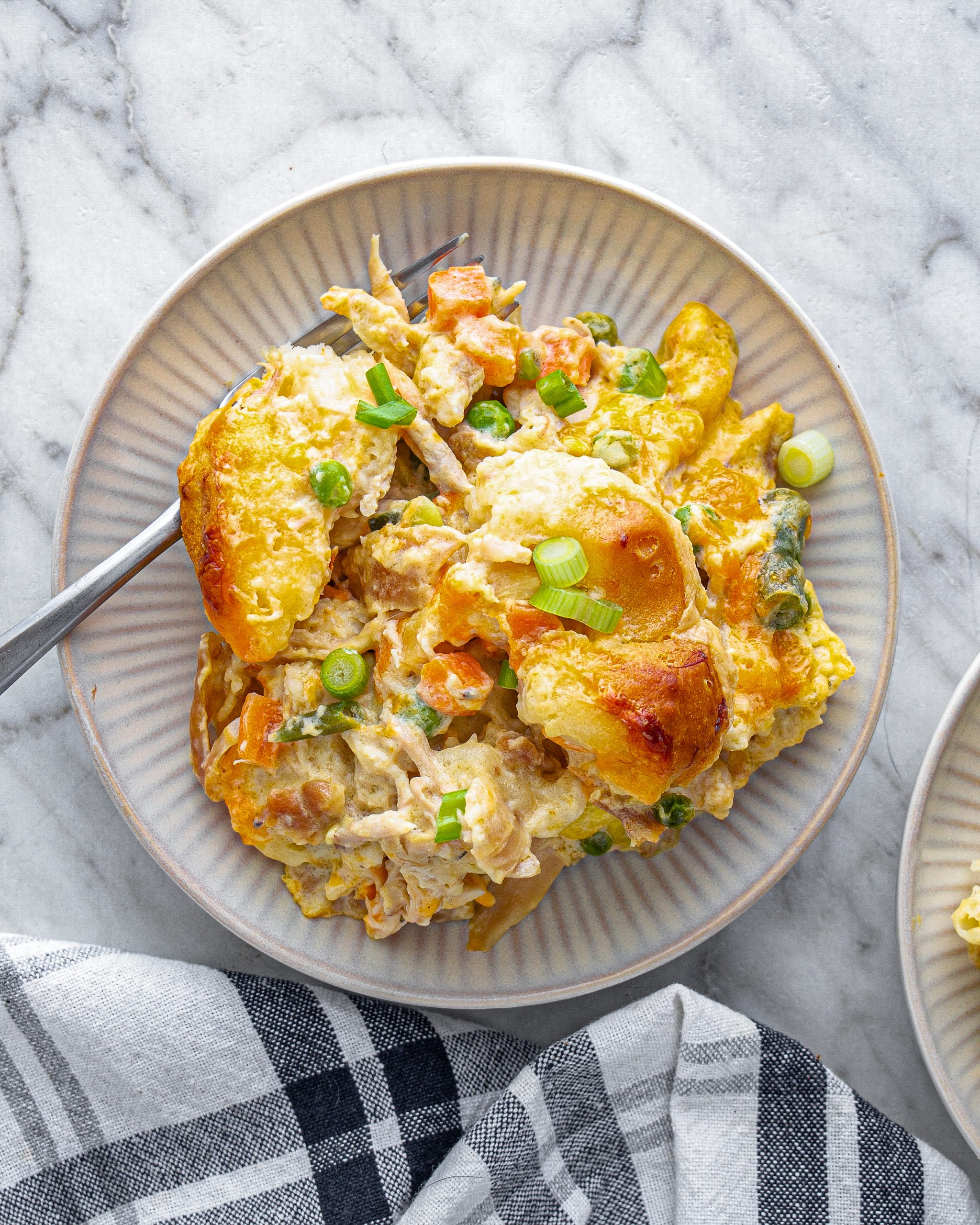 Bubble Up Chicken Pot Pie Casserole - CheekyKitchen