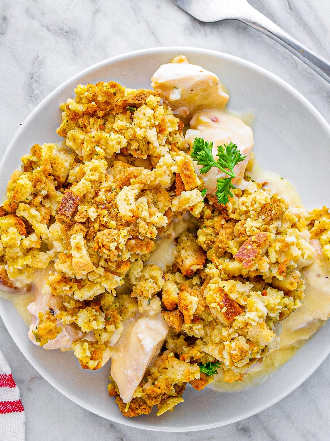 Chicken Stuffing Bake - CheekyKitchen