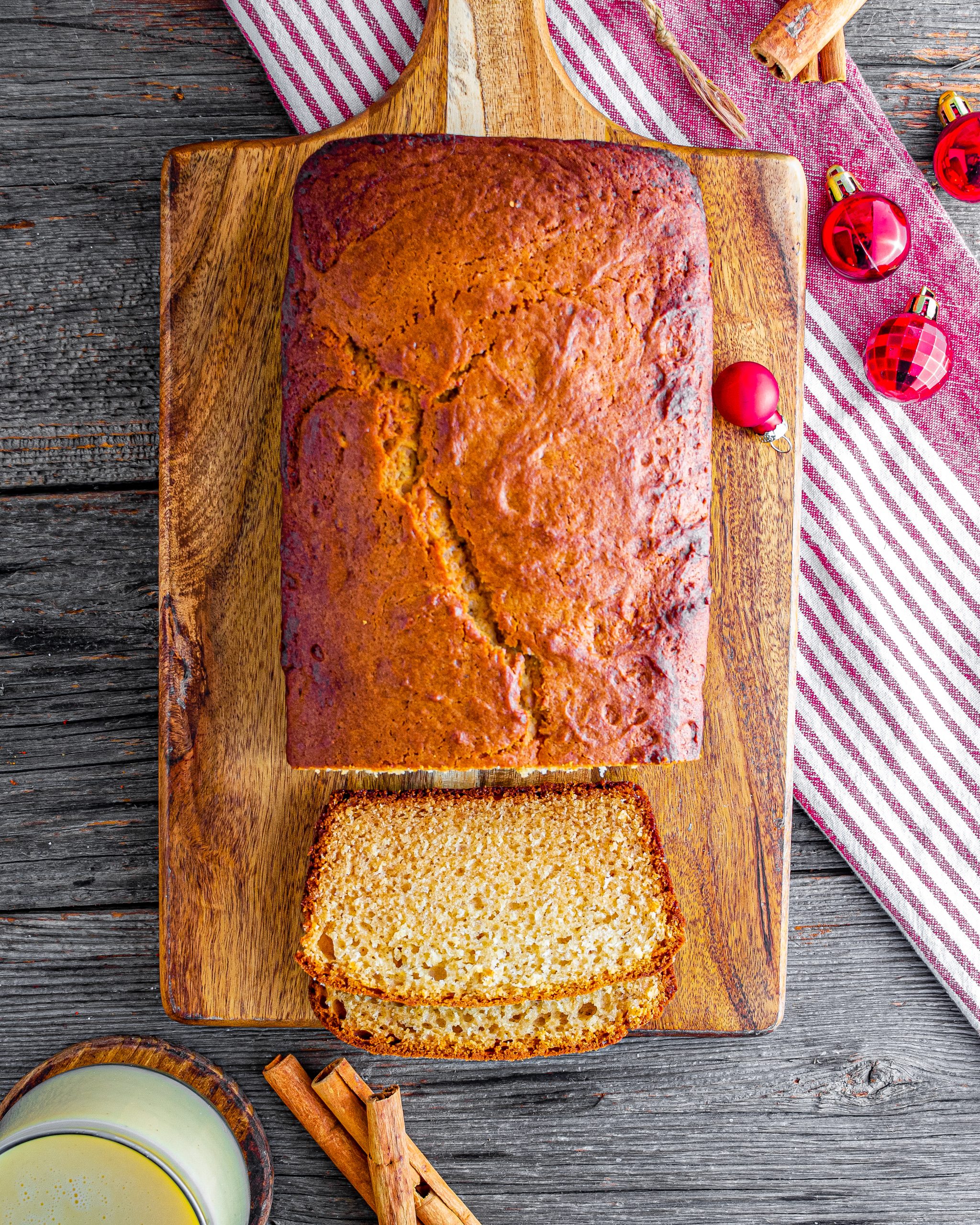 Christmas Eggnog Bread - CheekyKitchen