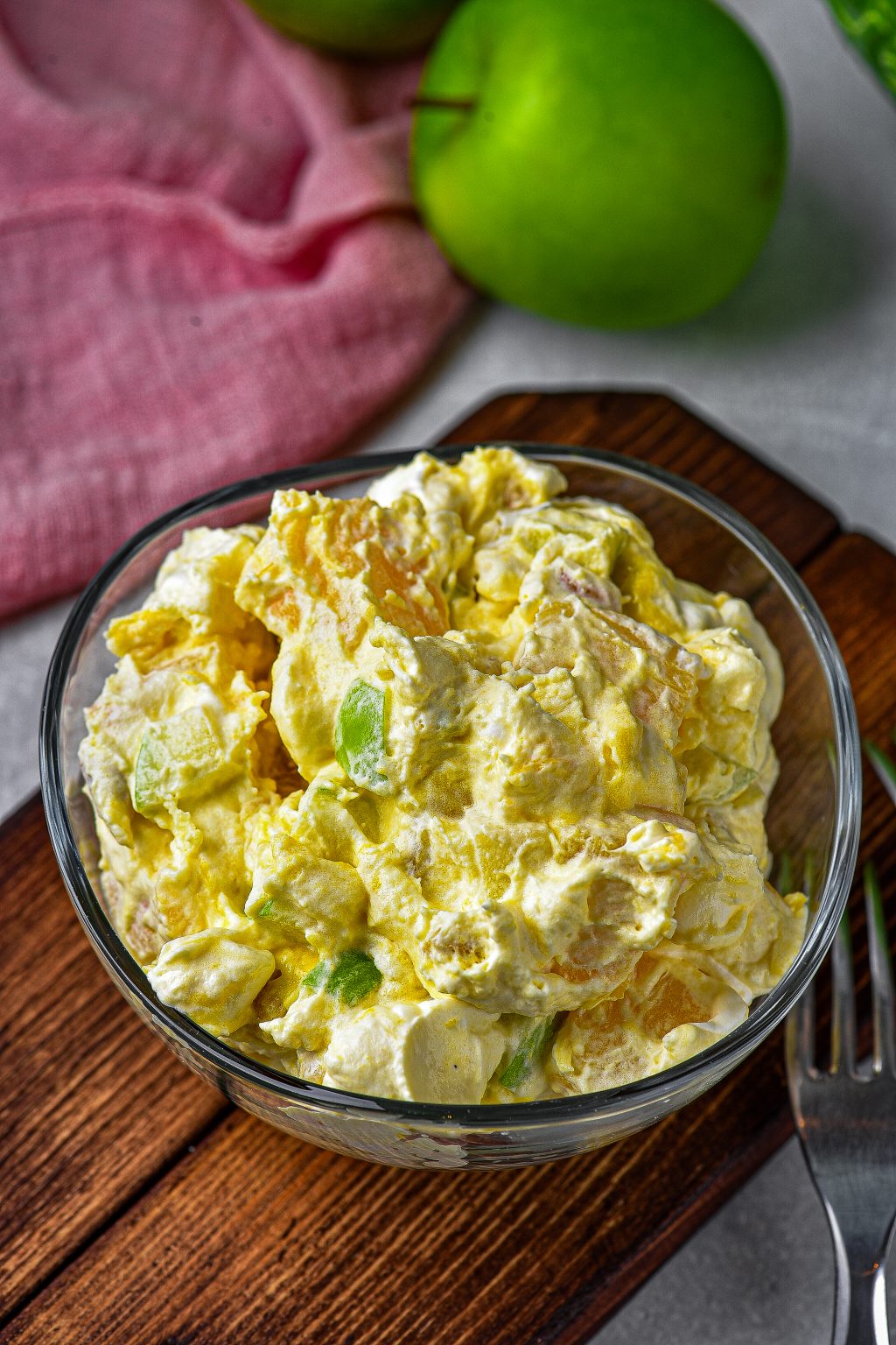 Caramel Apple Fluff Salad Dessert - CheekyKitchen