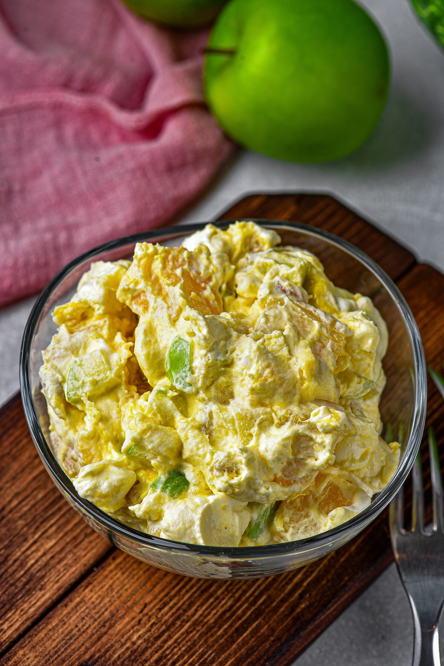 Caramel Apple Fluff Salad Dessert - CheekyKitchen