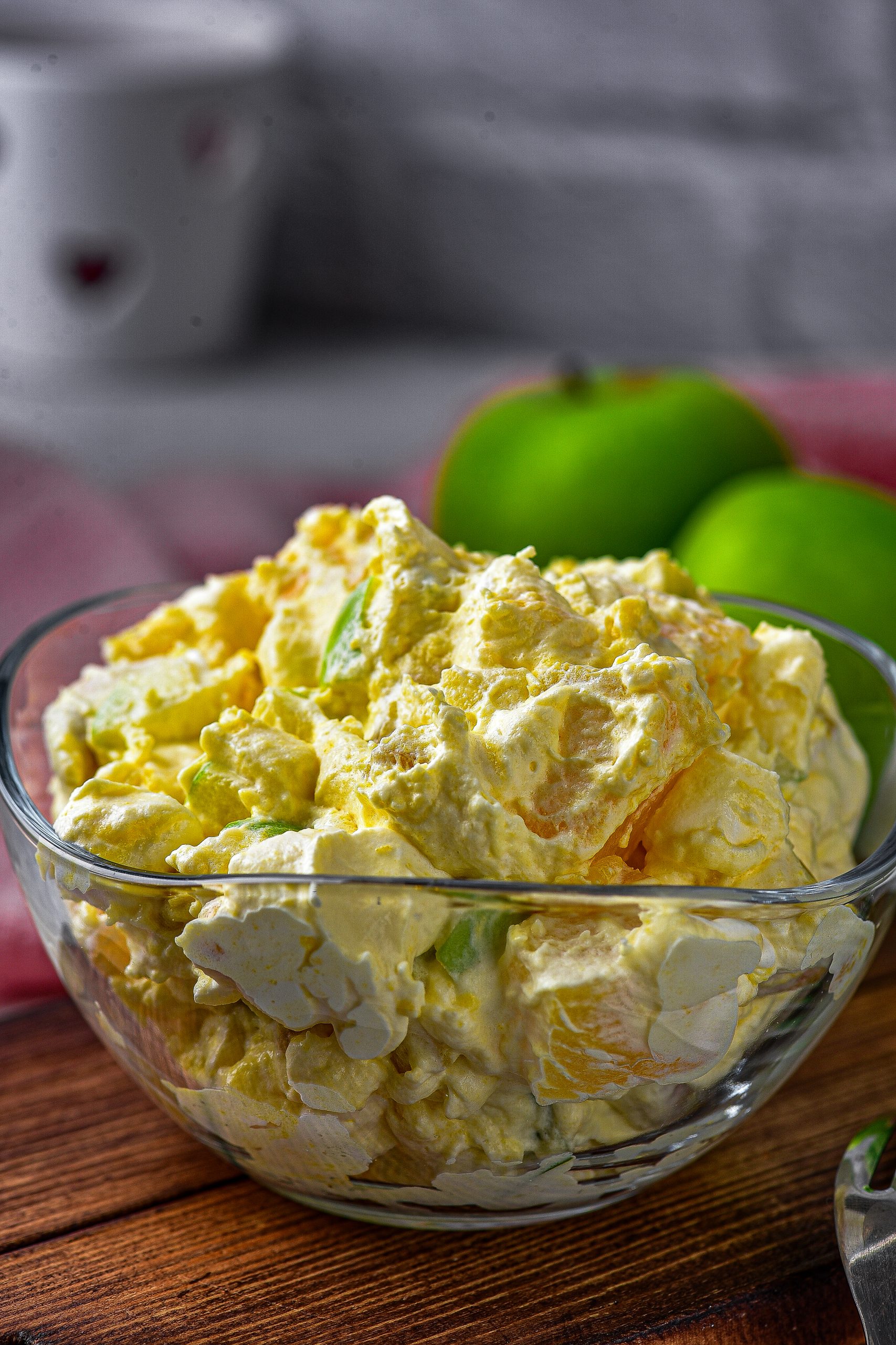 Caramel Apple Fluff Salad Dessert - CheekyKitchen