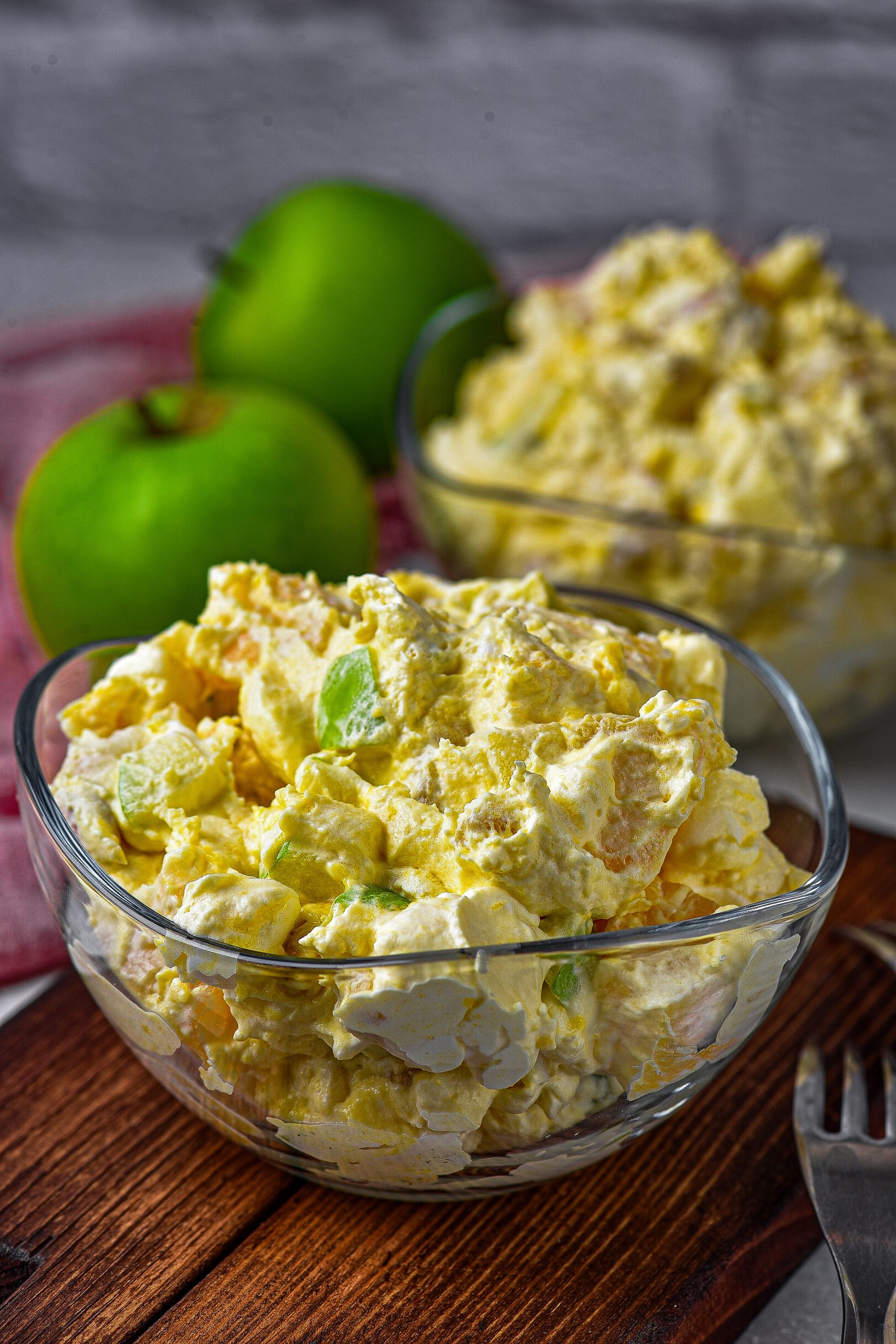 Caramel Apple Fluff Salad Dessert - CheekyKitchen