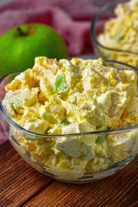Caramel Apple Fluff Salad Dessert - CheekyKitchen