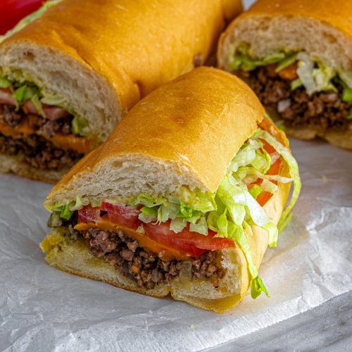 Cheeseburger Sub Sandwiches - CheekyKitchen