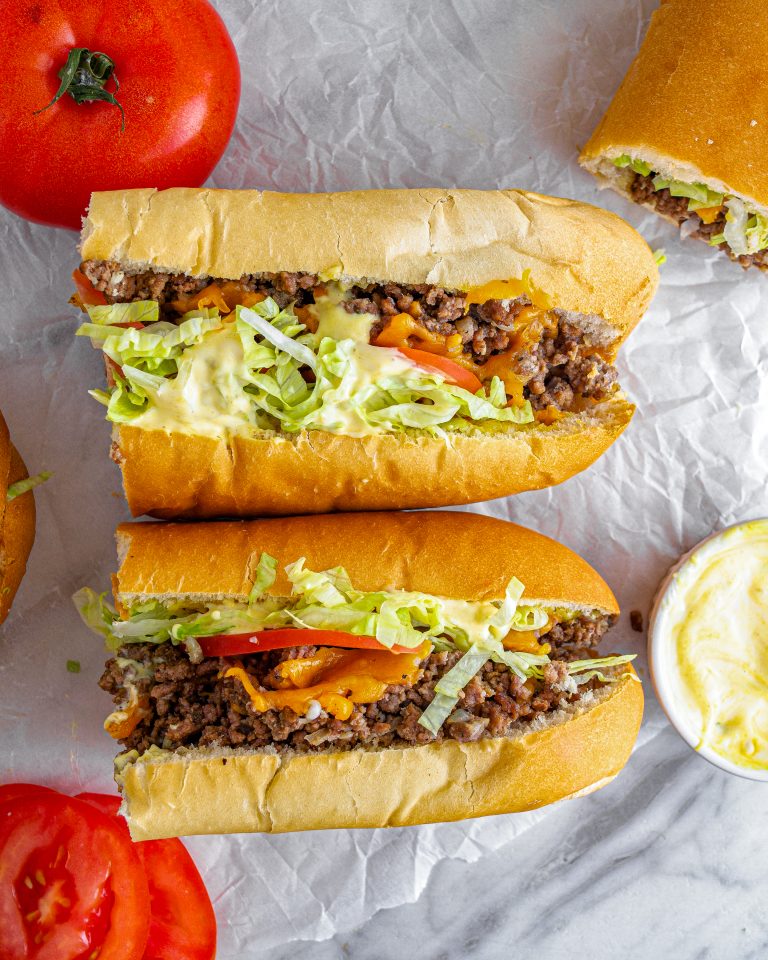 Cheeseburger Sub Sandwiches - CheekyKitchen