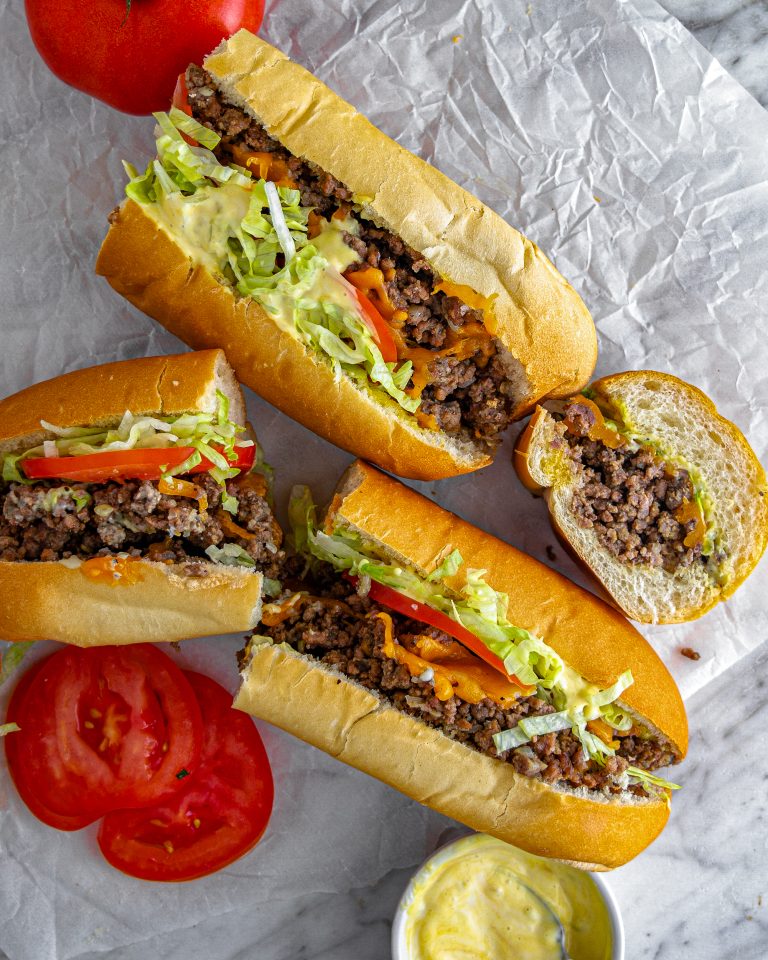 Cheeseburger Sub Sandwiches - CheekyKitchen
