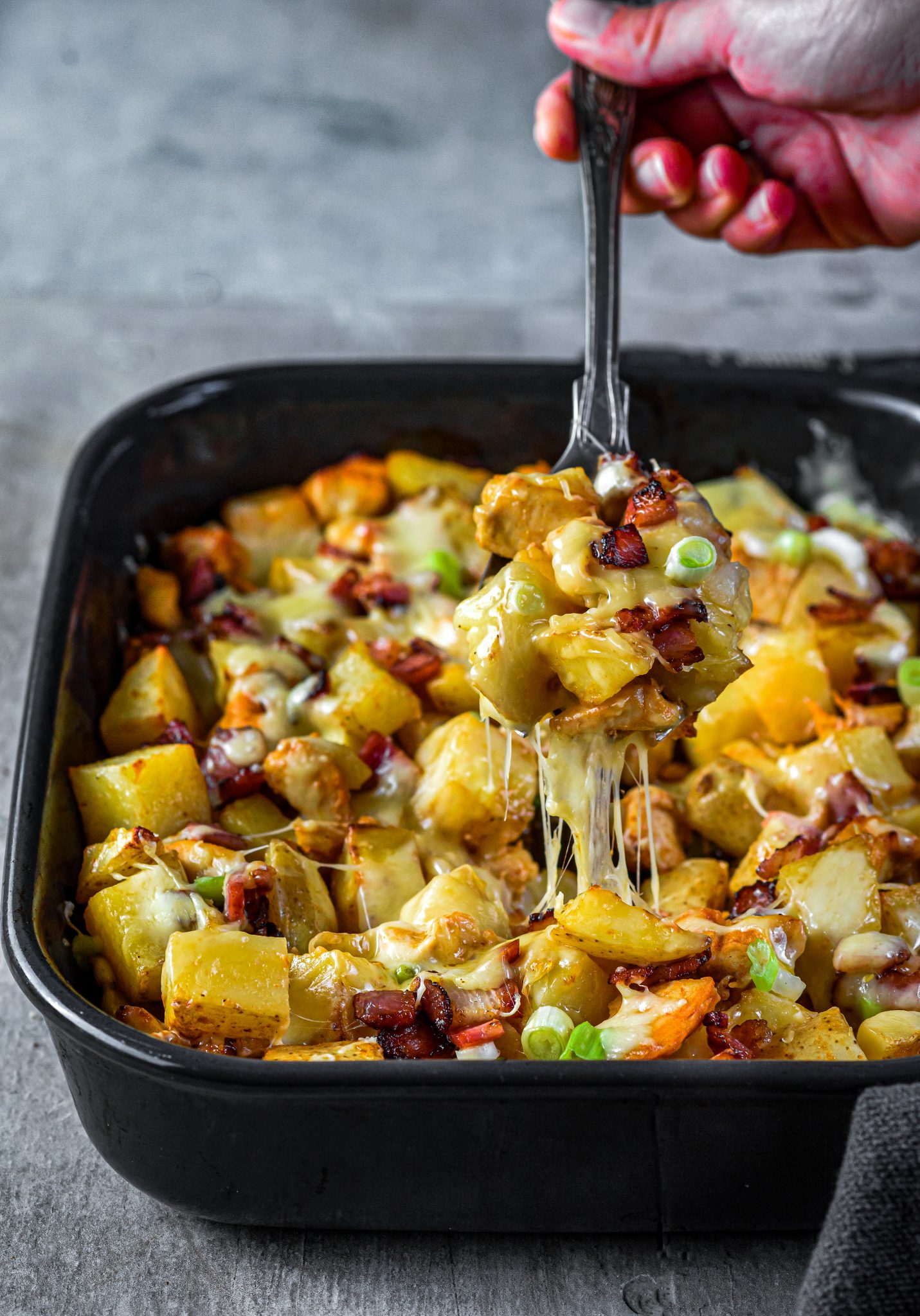 Chicken Bacon Ranch Potato Bake - CheekyKitchen