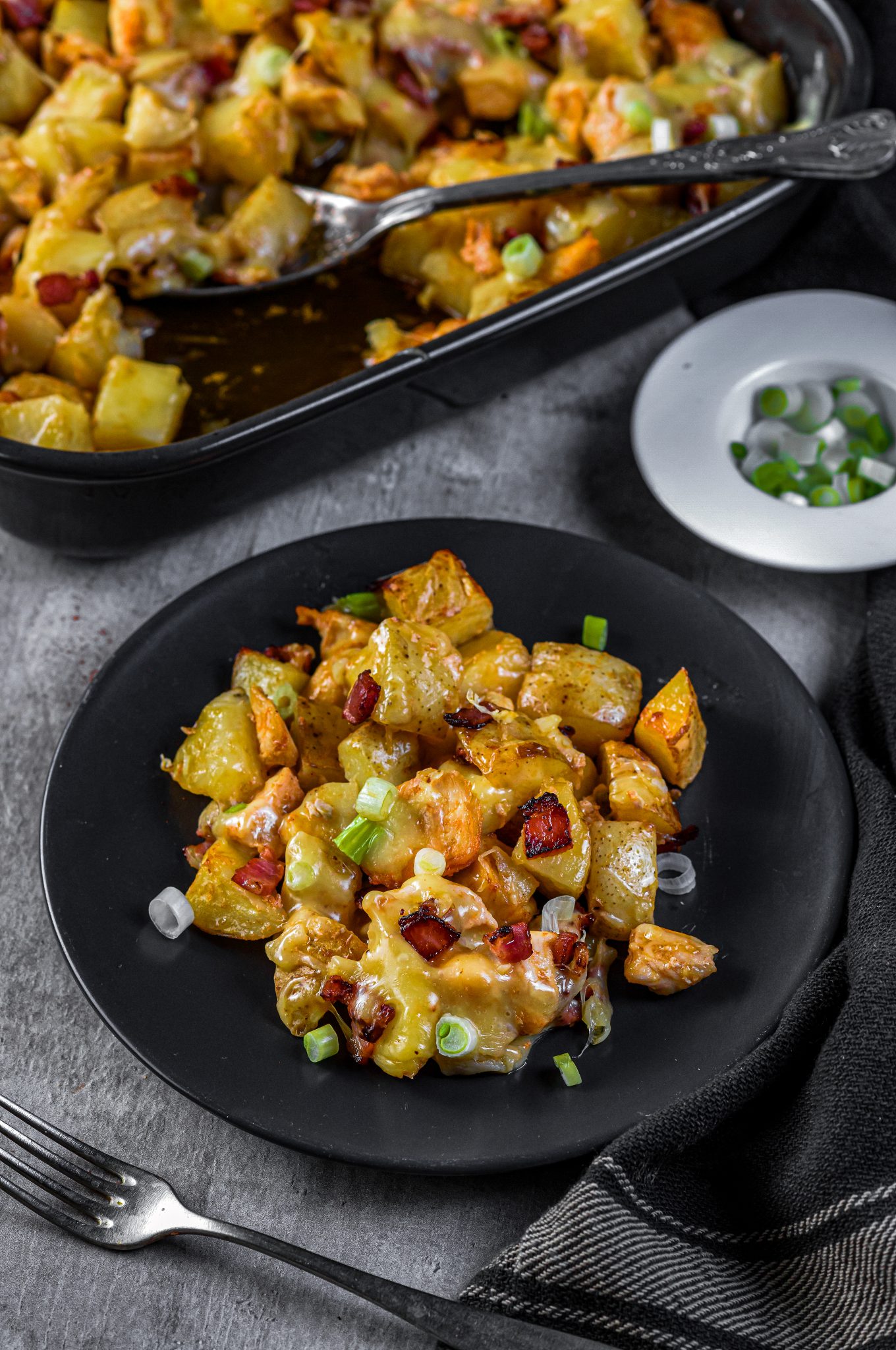 Chicken Bacon Ranch Potato Bake - CheekyKitchen