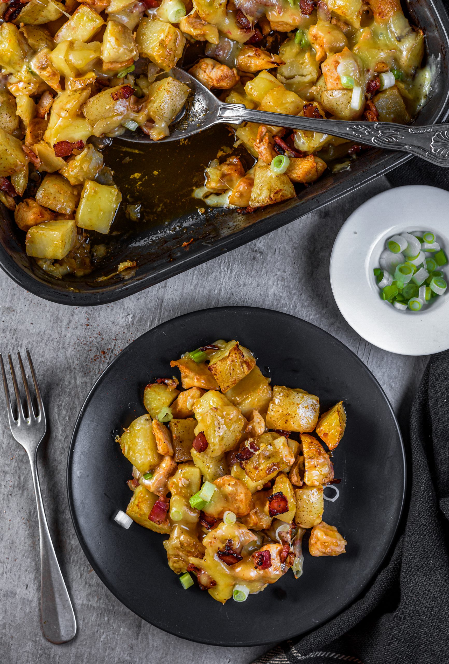 Chicken Bacon Ranch Potato Bake - CheekyKitchen