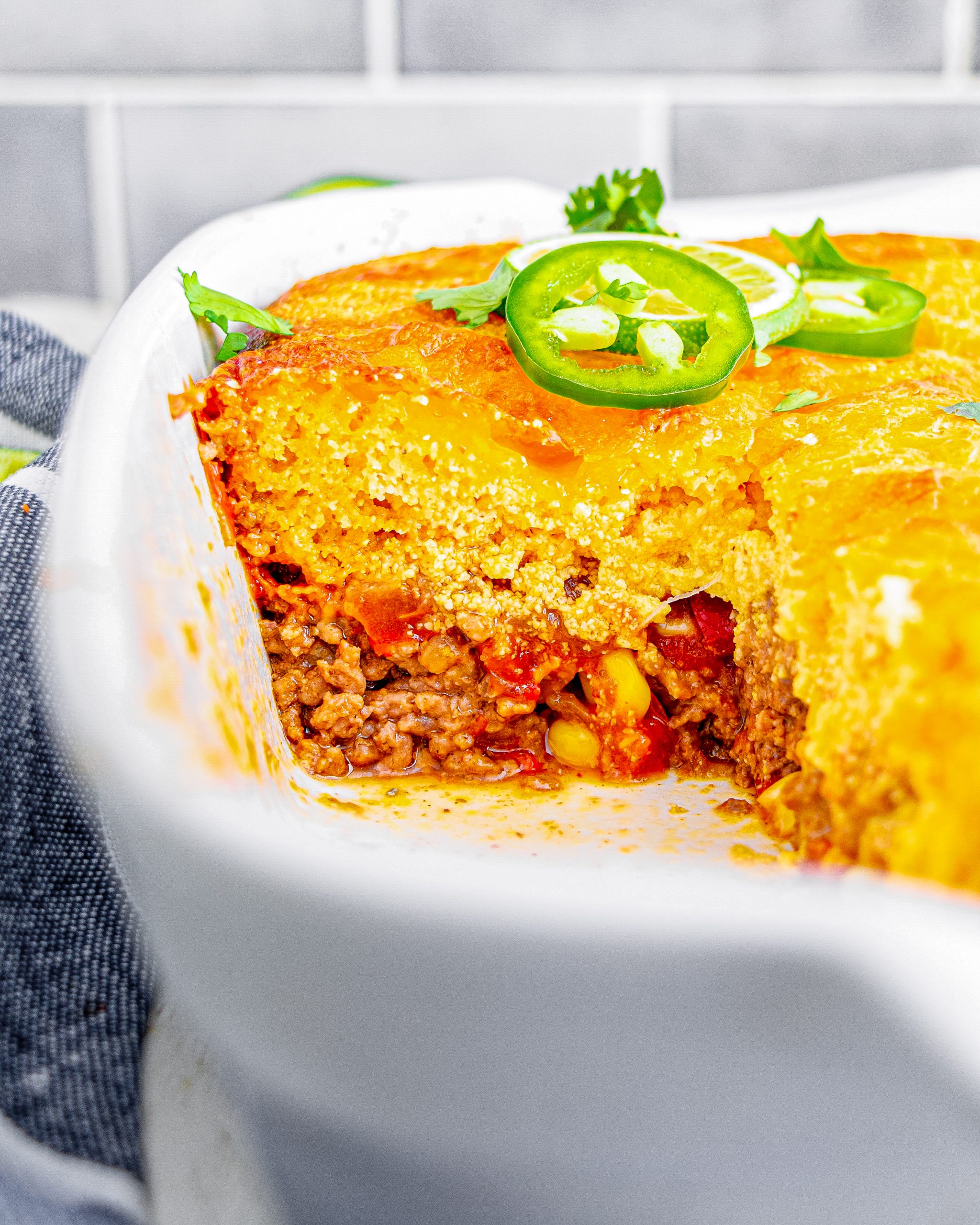 Cornbread Taco Casserole - CheekyKitchen