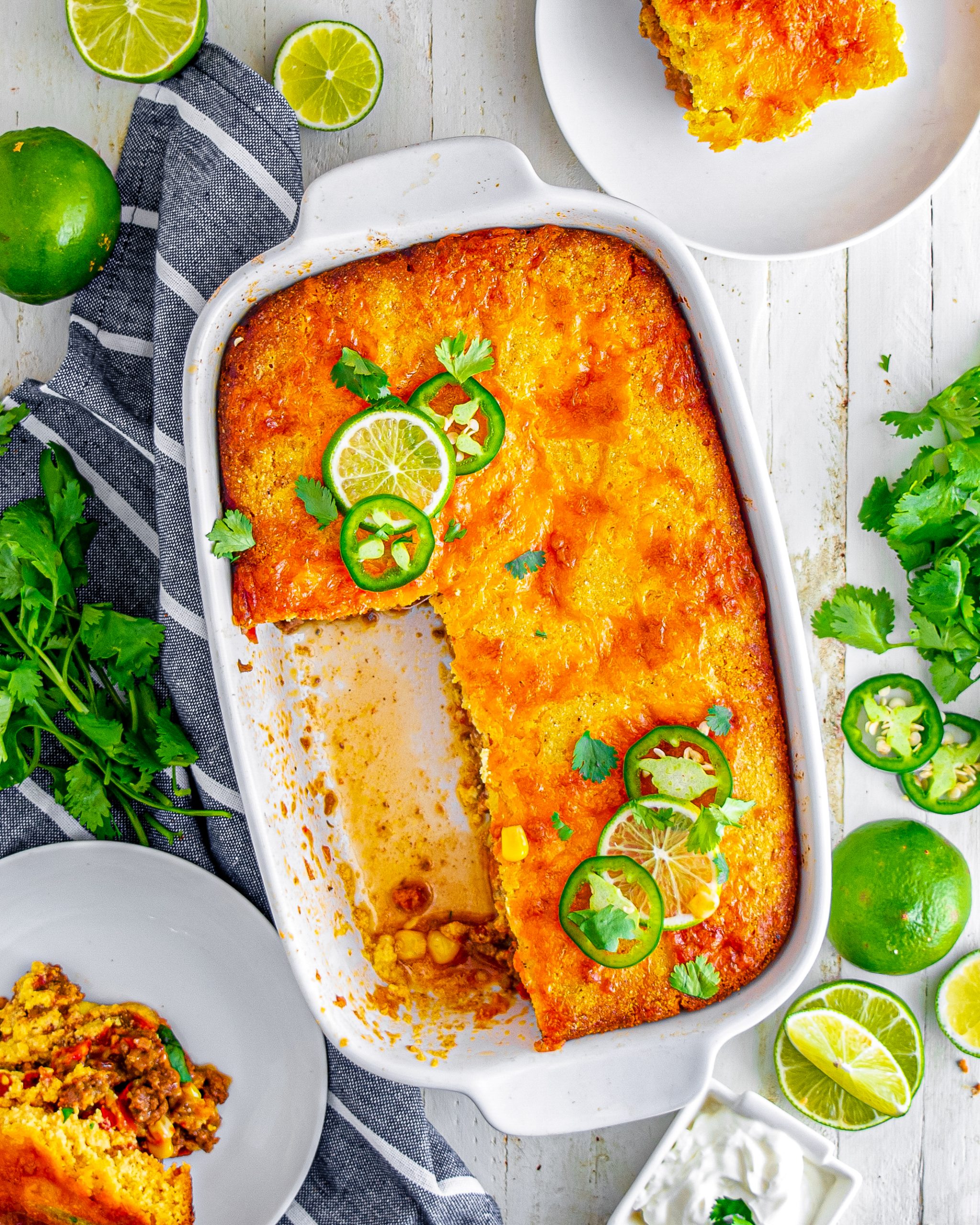 Cornbread Taco Casserole - CheekyKitchen