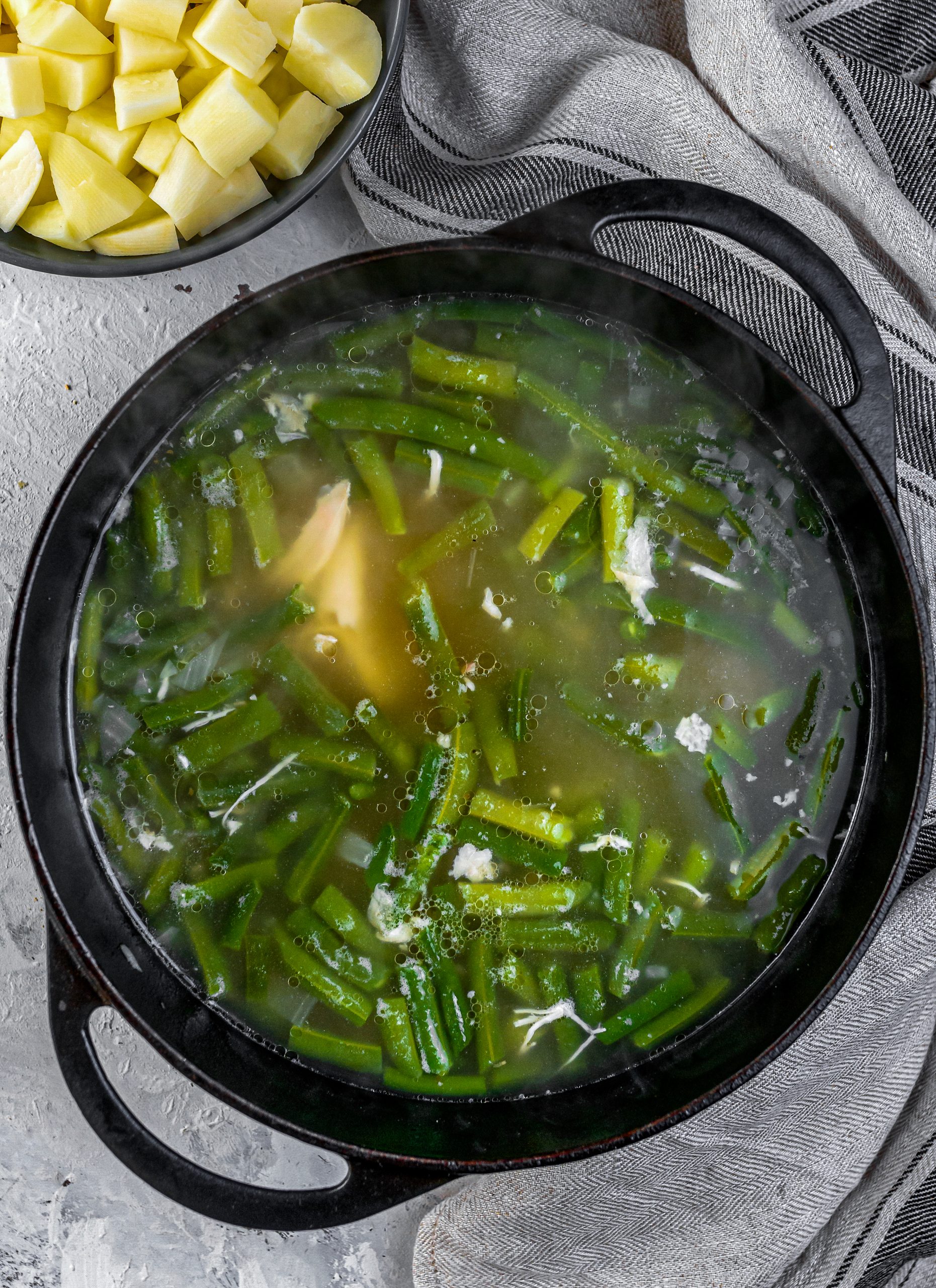 Country Style Green Beans with Red Potatoes Recipe - CheekyKitchen