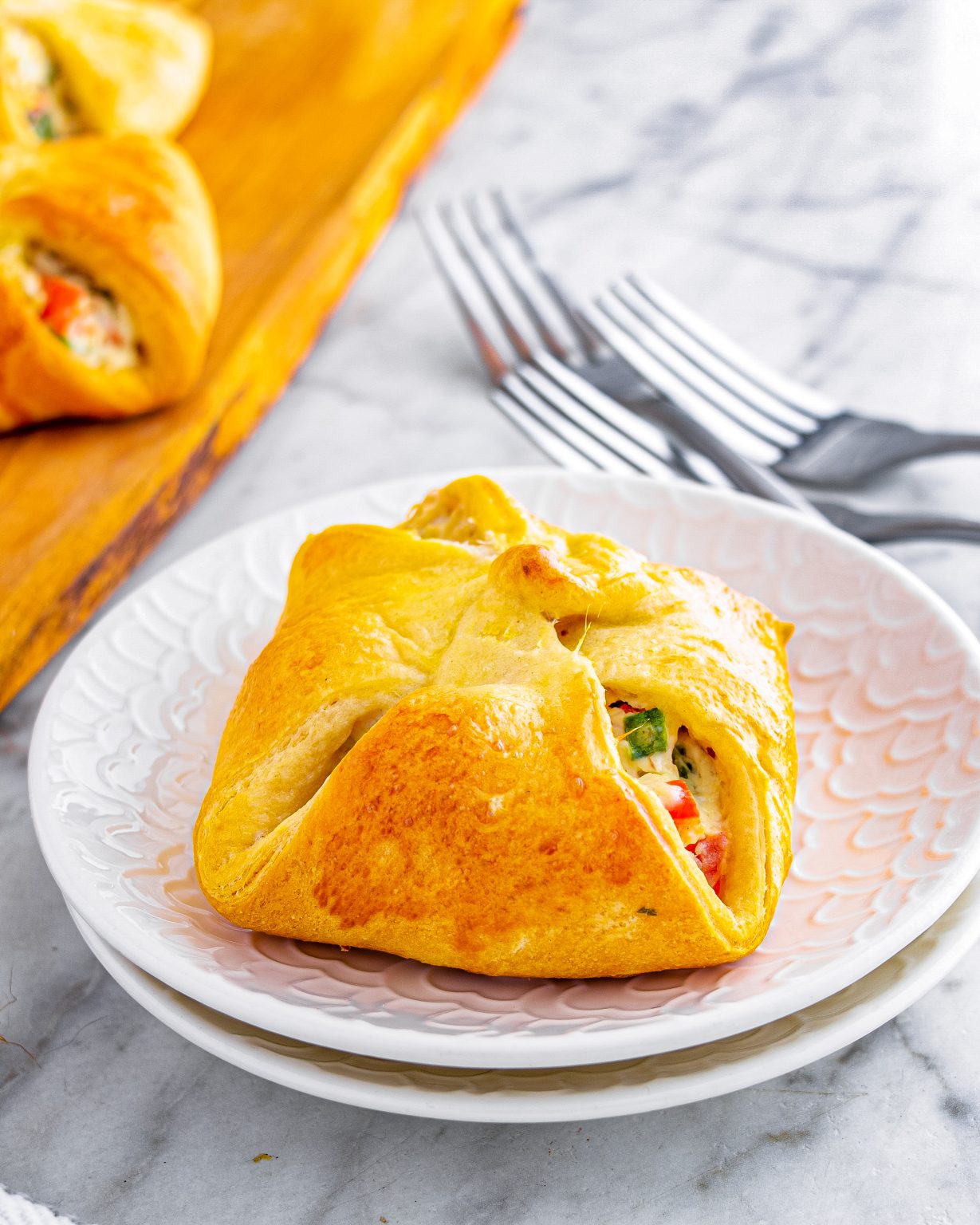 Cream Cheese Chicken Croissants - CheekyKitchen