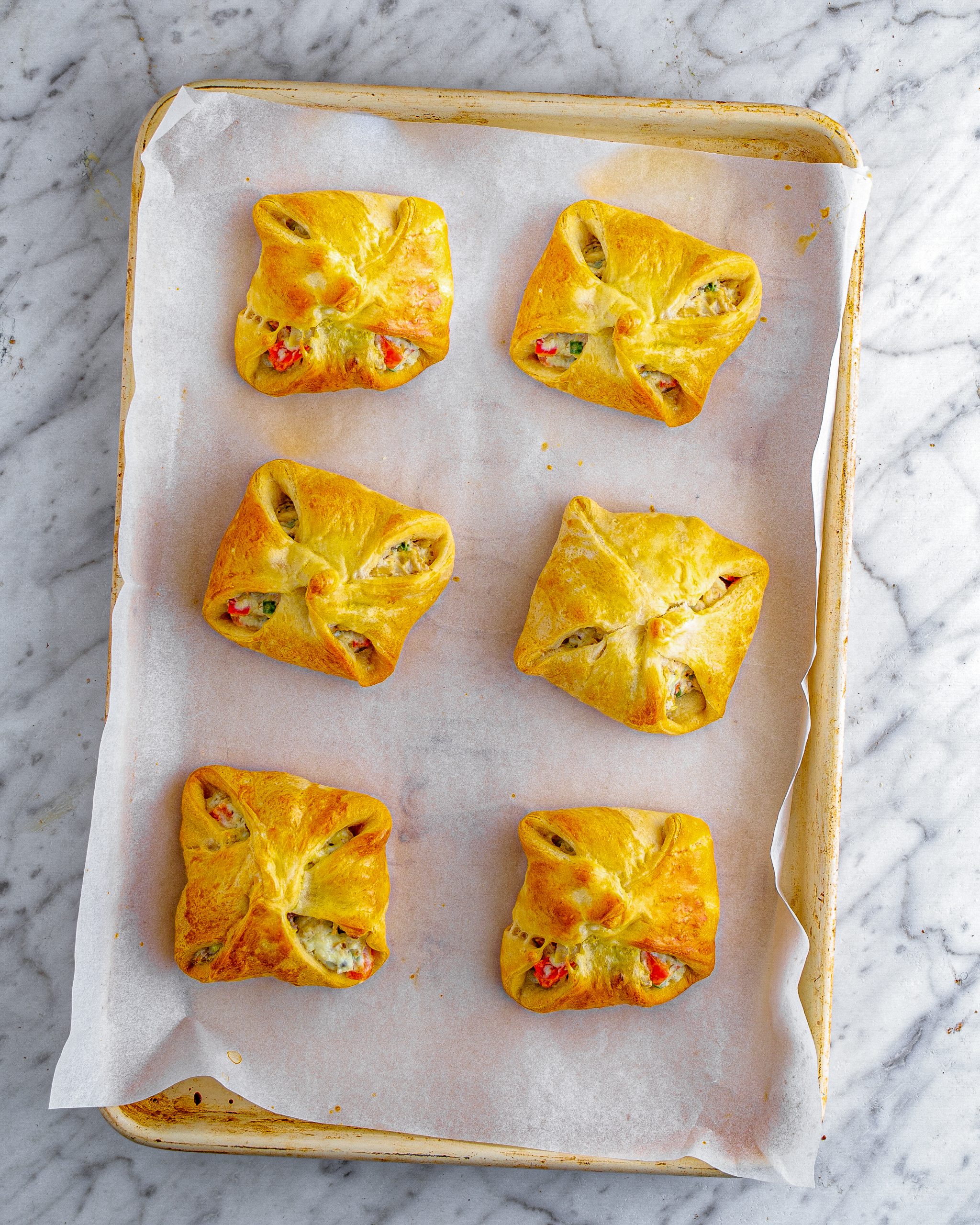 Cream Cheese Chicken Croissants - CheekyKitchen