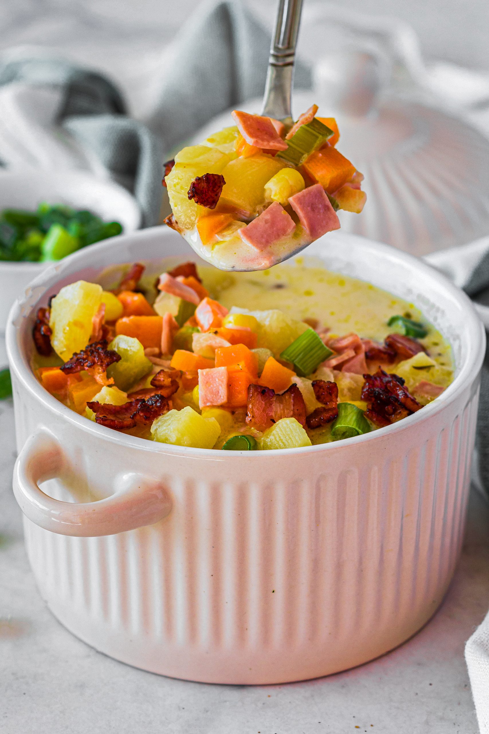 Ham and Potatoe Corn Chowder - CheekyKitchen