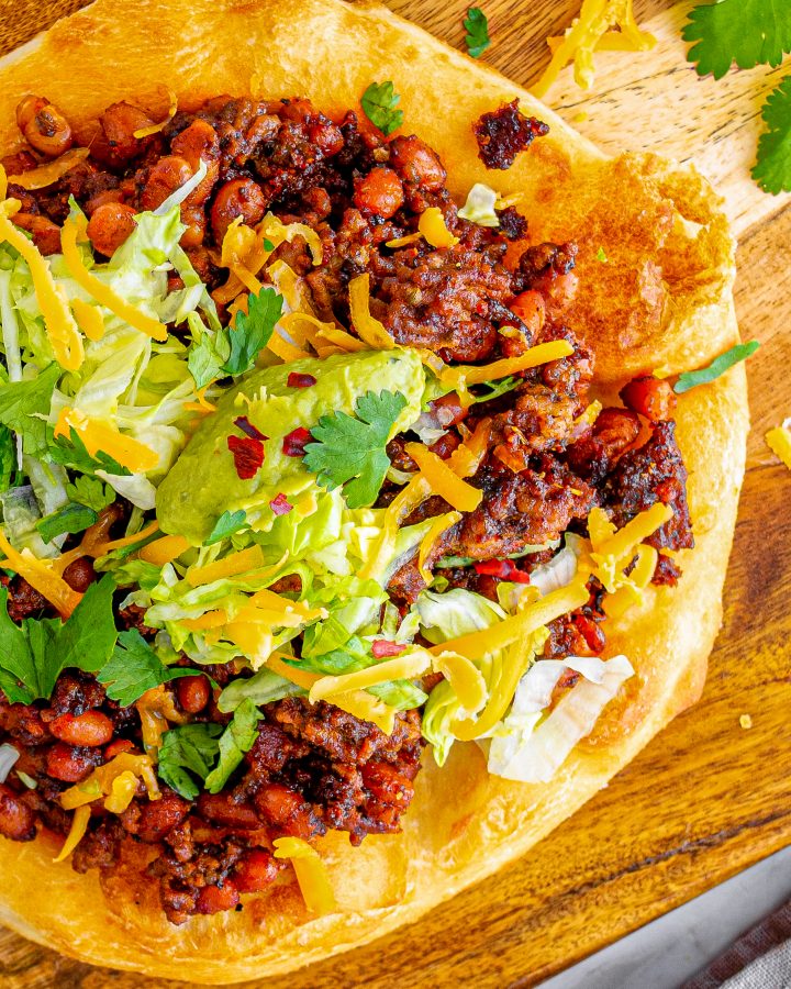 Indian Tacos with Indian Fry Bread - CheekyKitchen