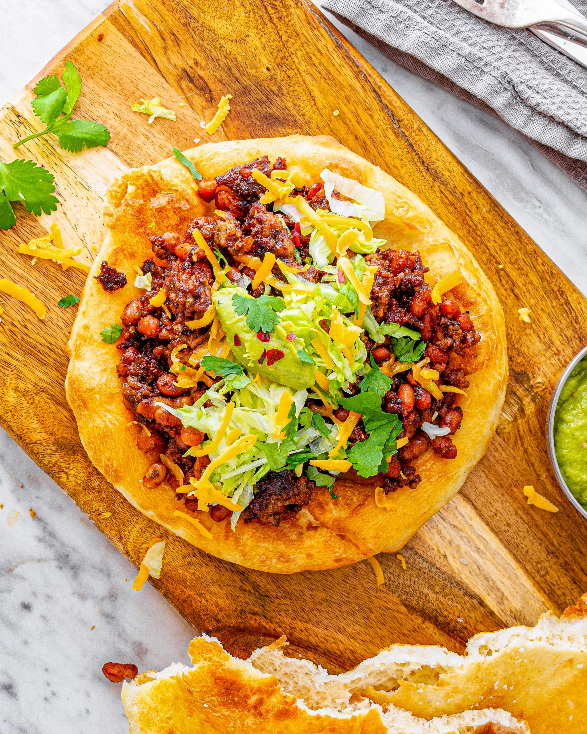 Indian Tacos with Indian Fry Bread - CheekyKitchen