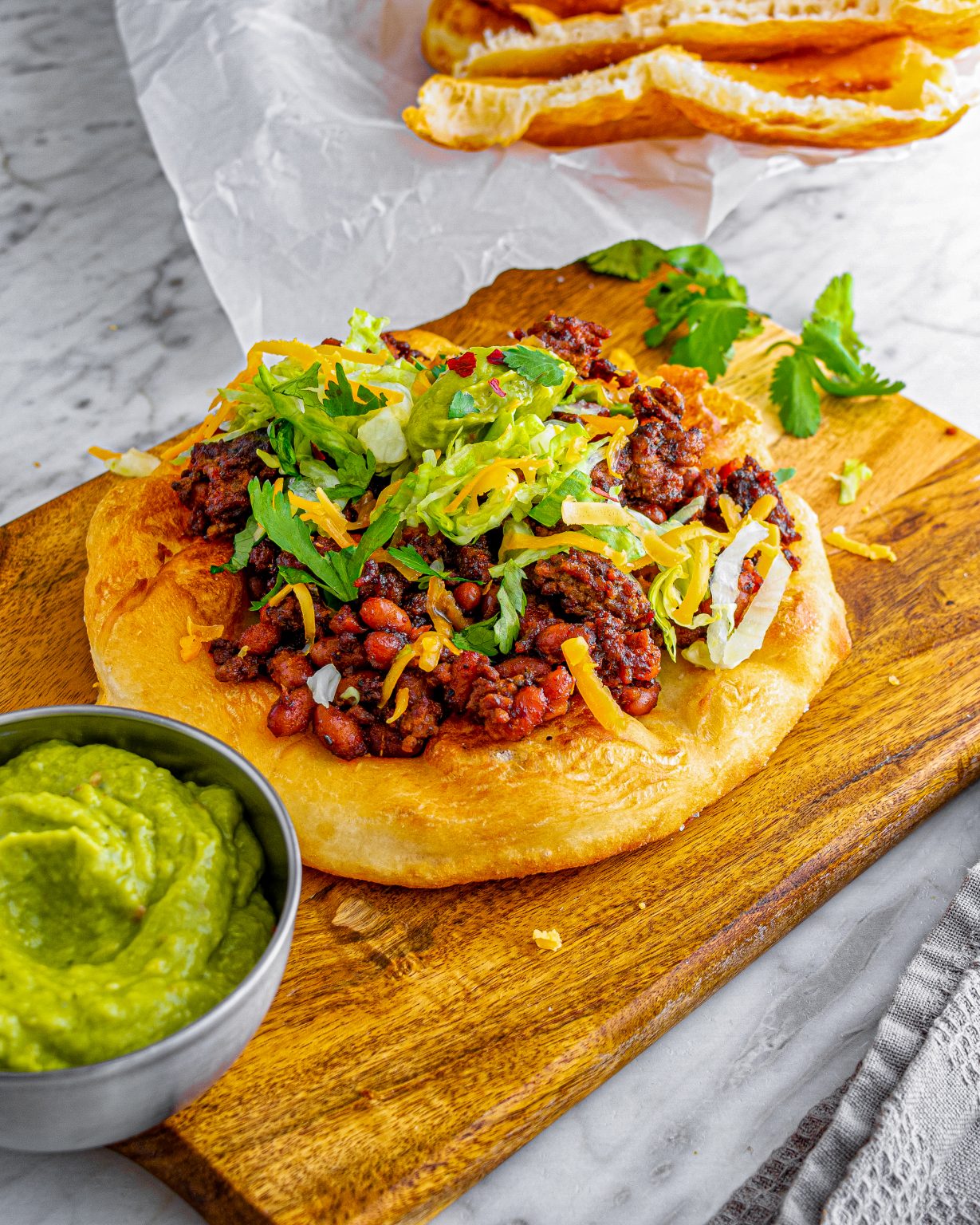Indian Tacos with Indian Fry Bread - CheekyKitchen