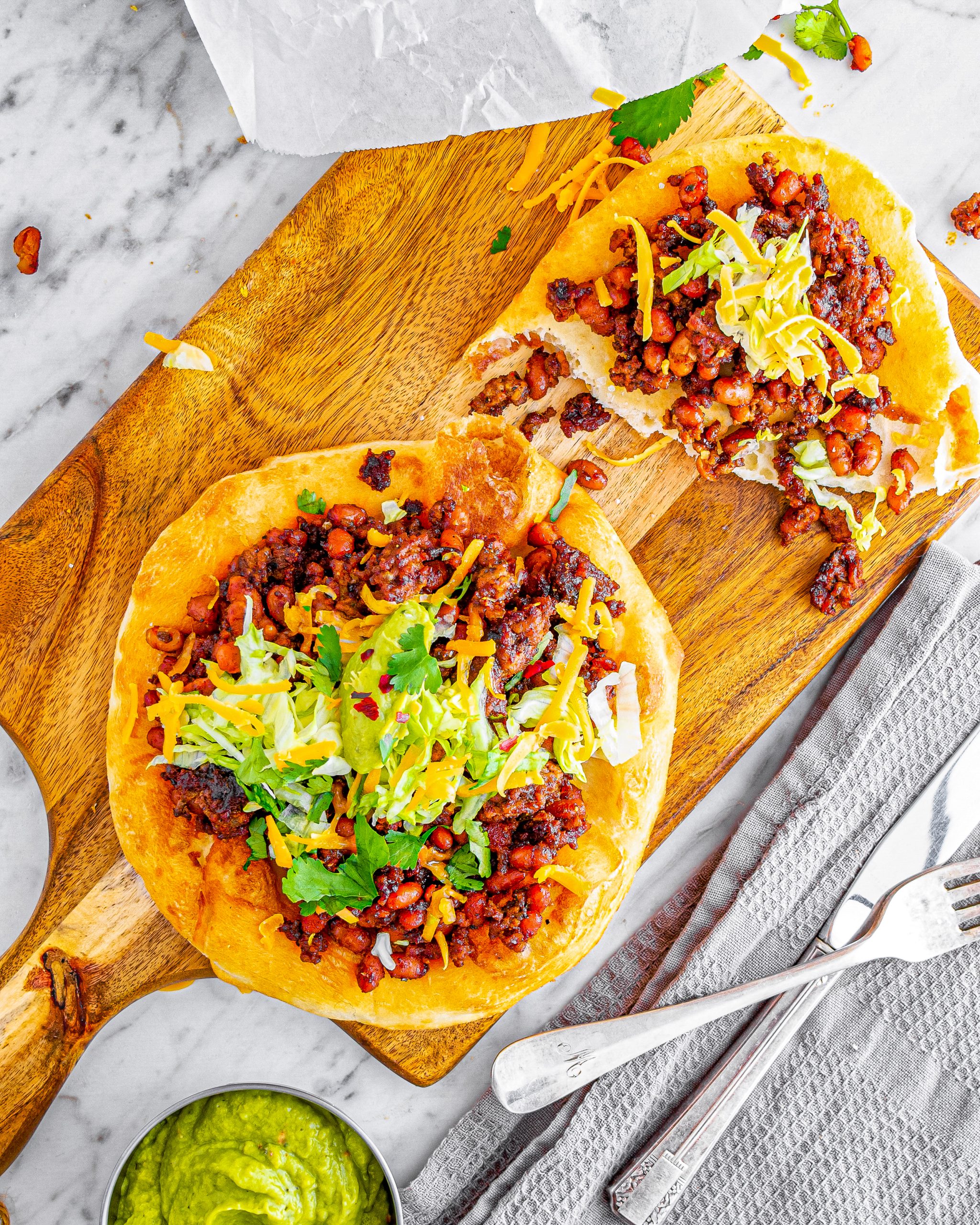 Indian Tacos with Indian Fry Bread - CheekyKitchen