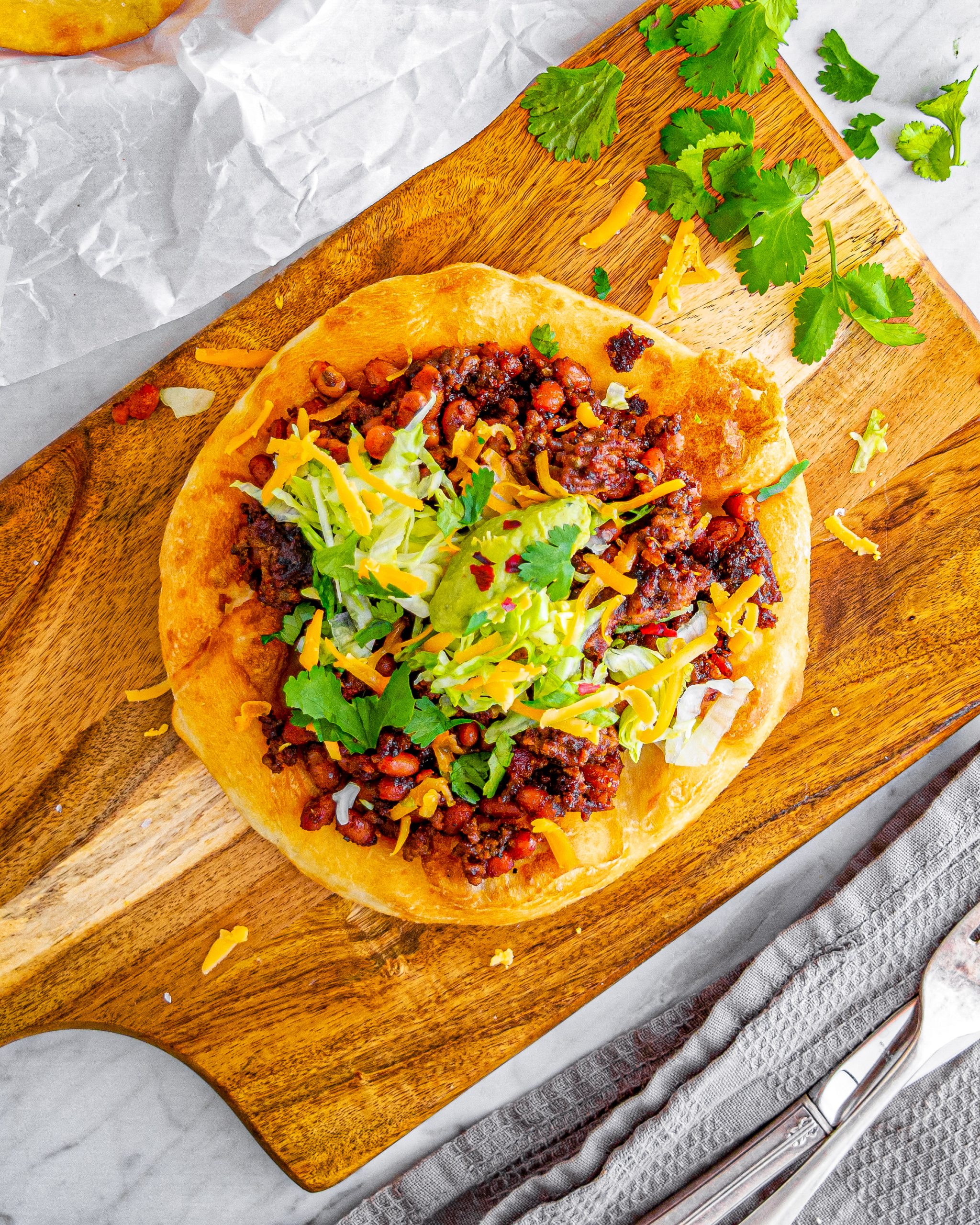 Indian Tacos with Indian Fry Bread - CheekyKitchen