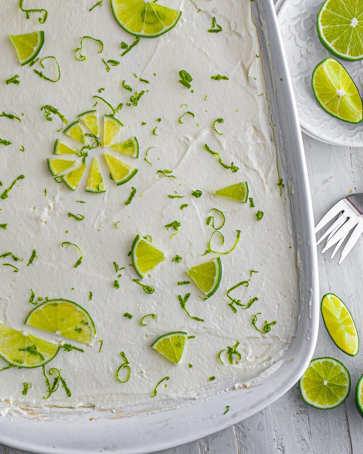 Key Lime Poke Cake - CheekyKitchen