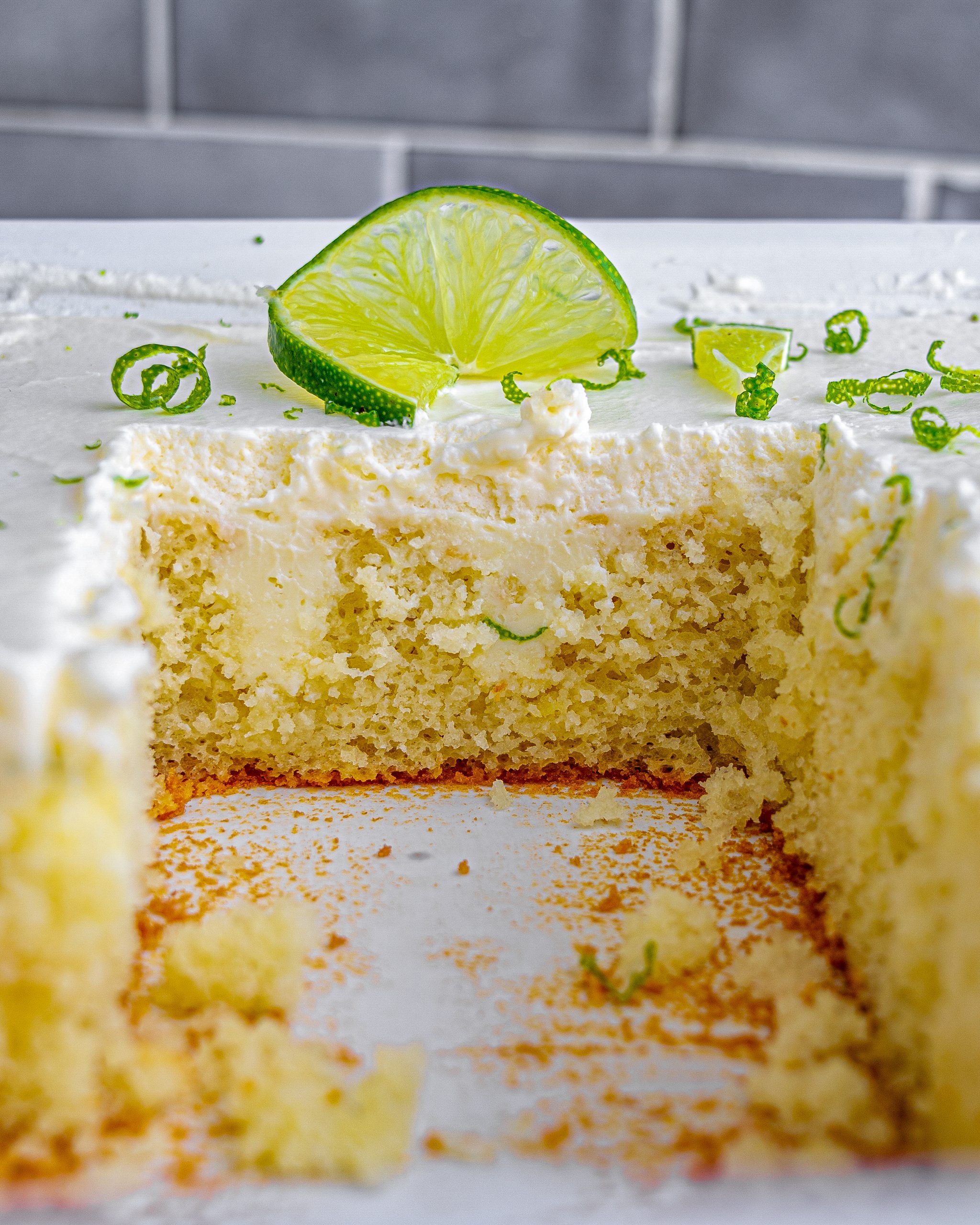 Key Lime Poke Cake - CheekyKitchen