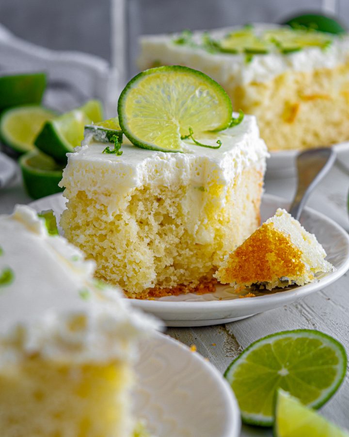 Key Lime Poke Cake - CheekyKitchen