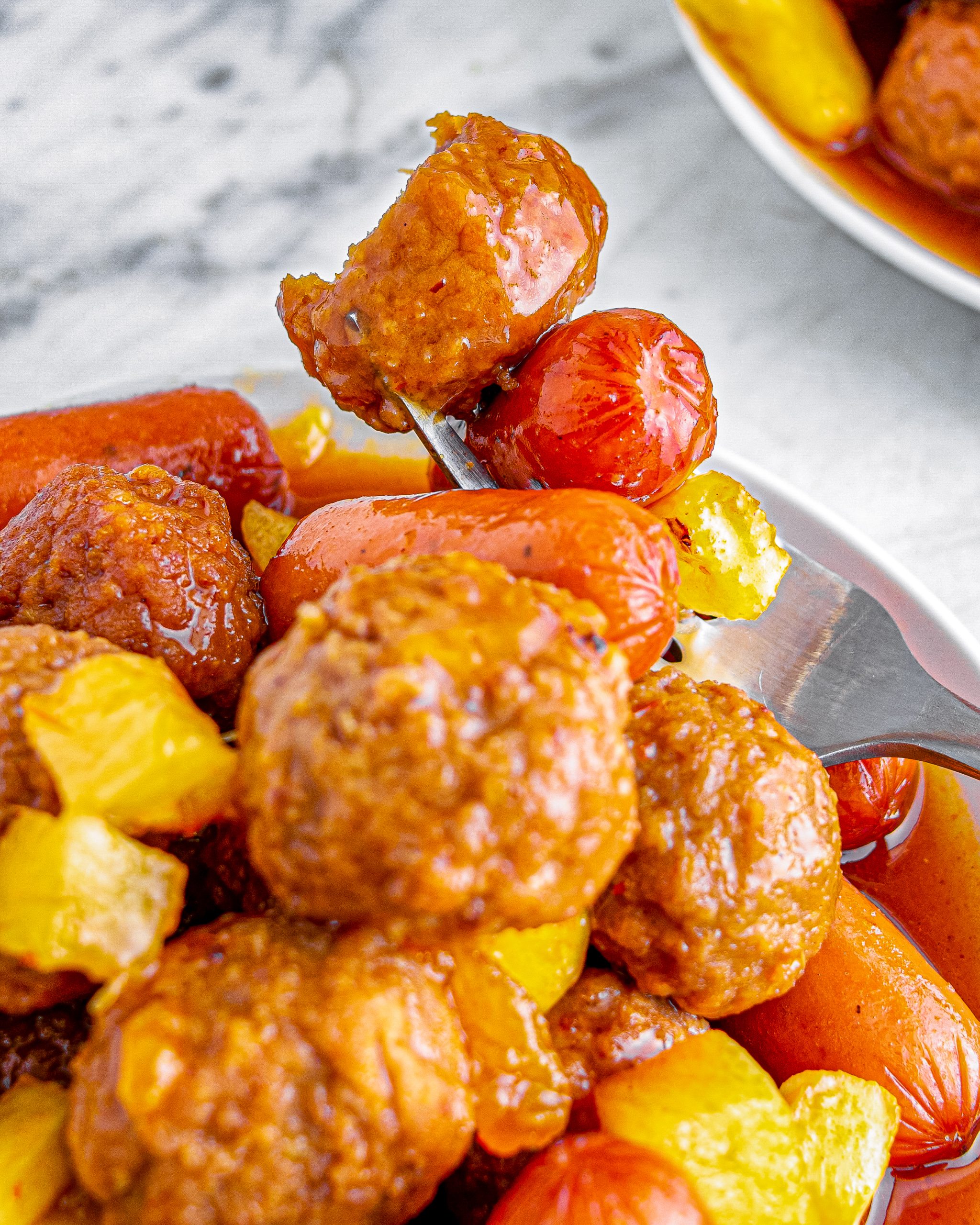 Meatball Pineapple Smokies - CheekyKitchen