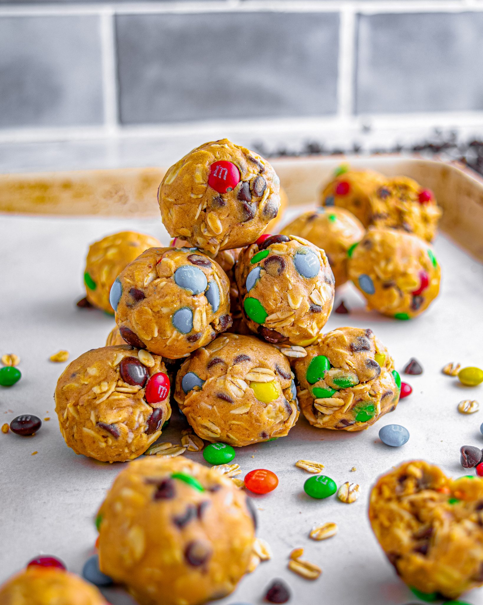 No Bake Monster Cookie Energy Balls - CheekyKitchen