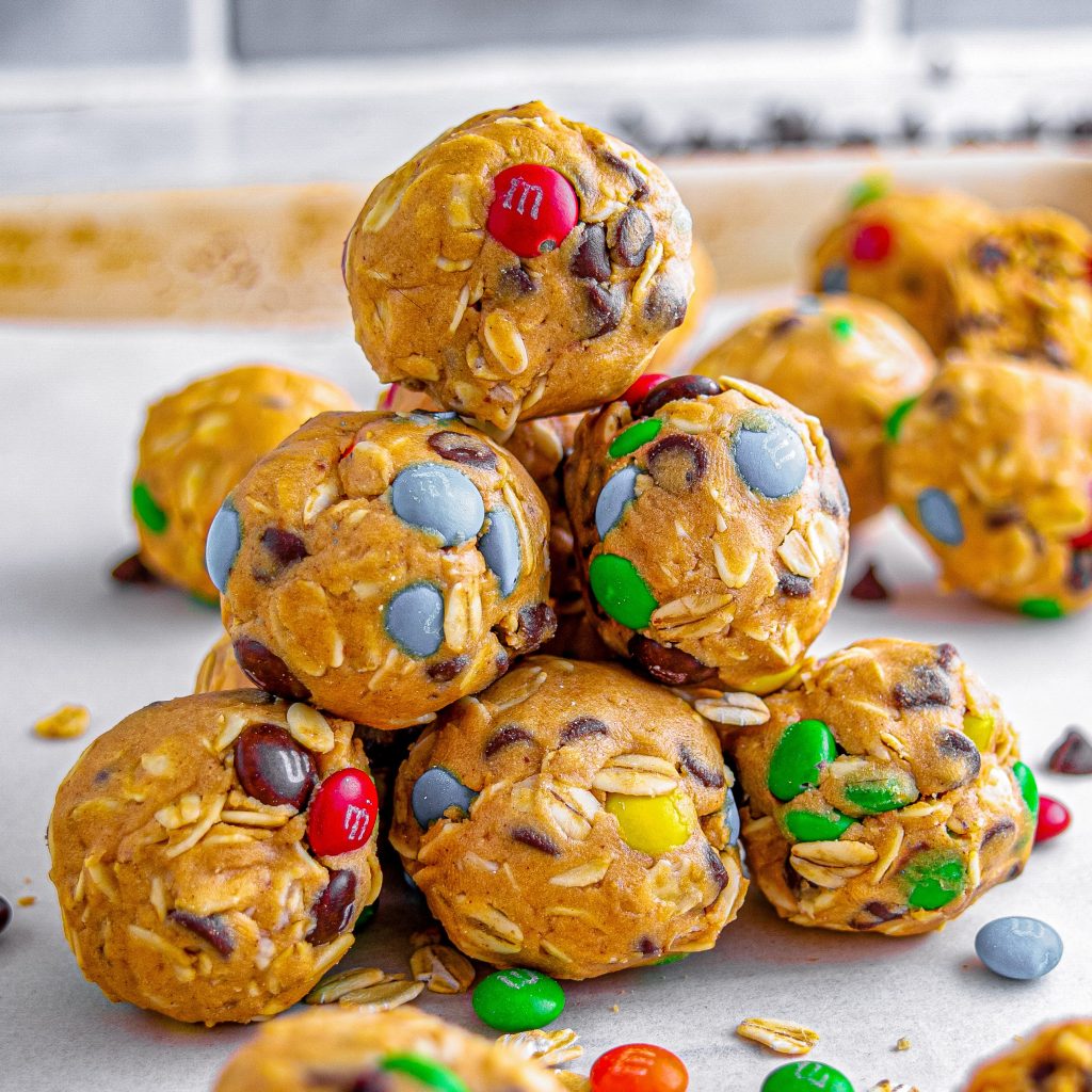 No Bake Monster Cookie Energy Balls - CheekyKitchen