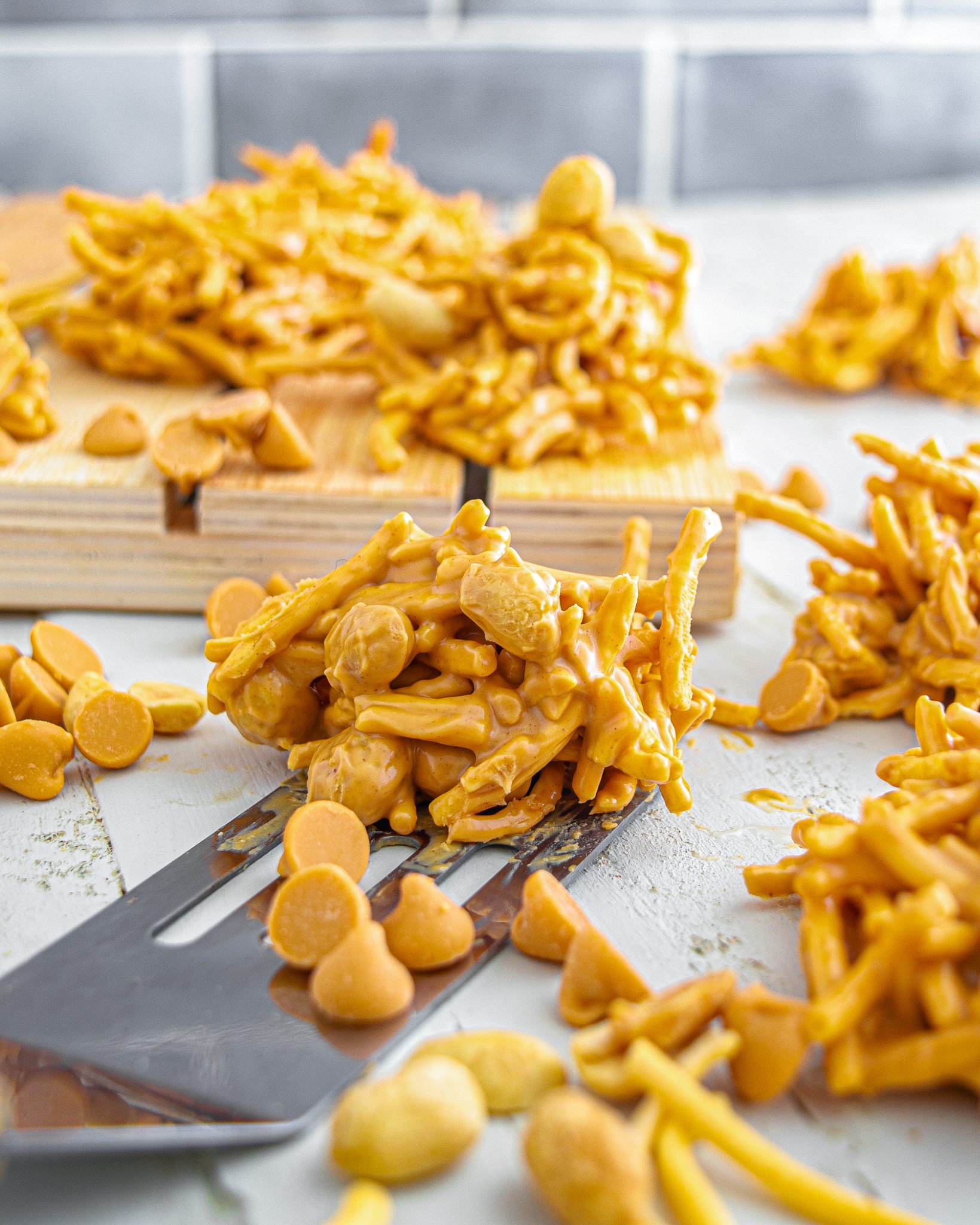 No-Bake Peanut Butter Haystacks - CheekyKitchen