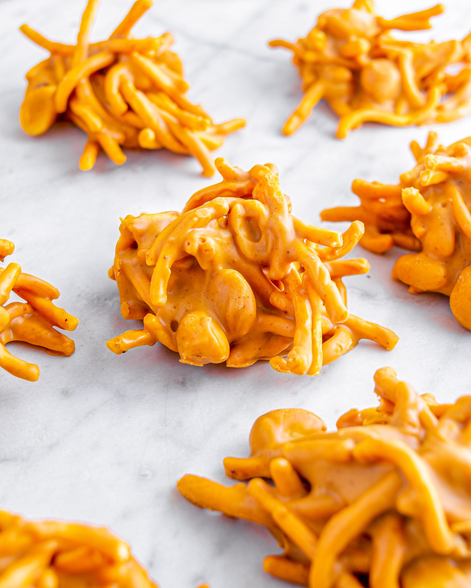 No Bake Peanut Butter Haystacks - CheekyKitchen