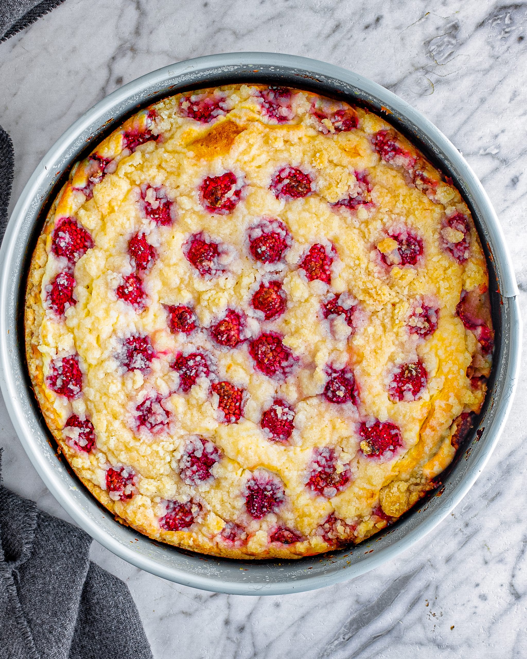 Raspberry Cream Cheese Coffee Cake - CheekyKitchen