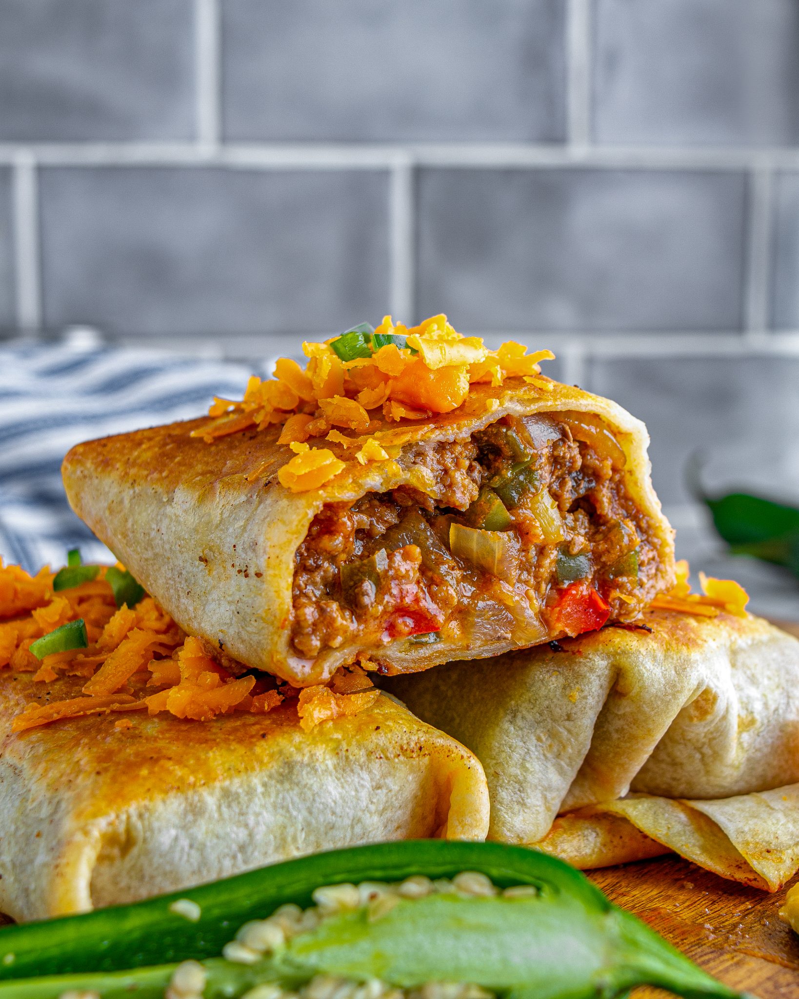 Grilled Sloppy Joe Burritos - CheekyKitchen