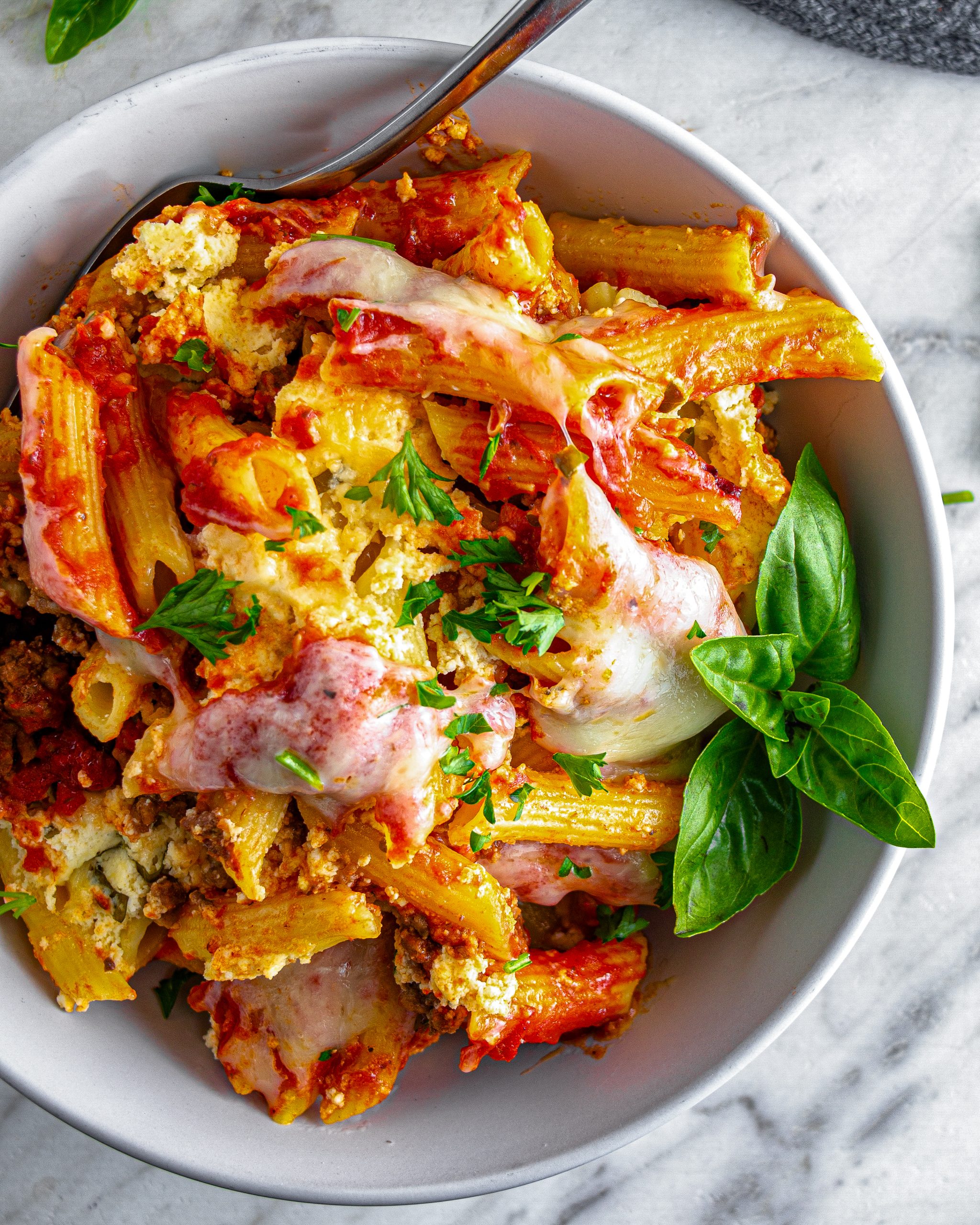 Slow Cooker Baked Ziti - CheekyKitchen