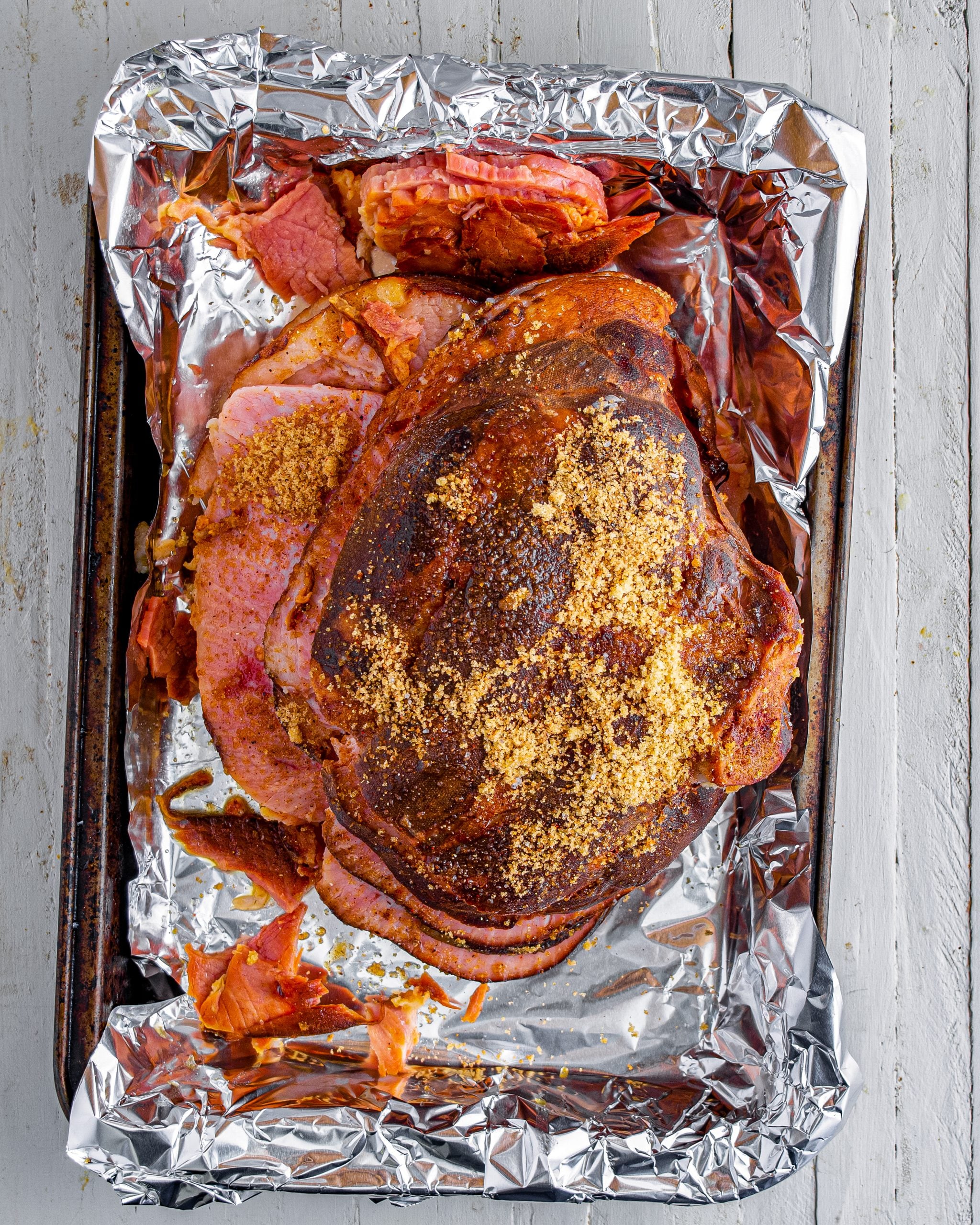 Slow Cooker Copycat Honey Baked Ham - CheekyKitchen