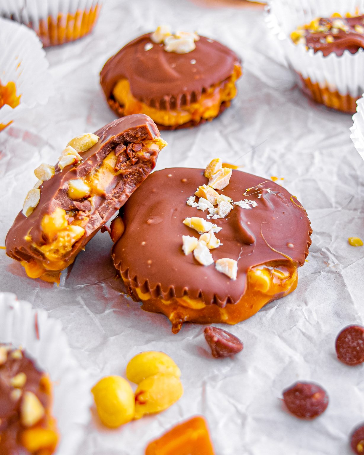 Snickers Snack Cups - CheekyKitchen